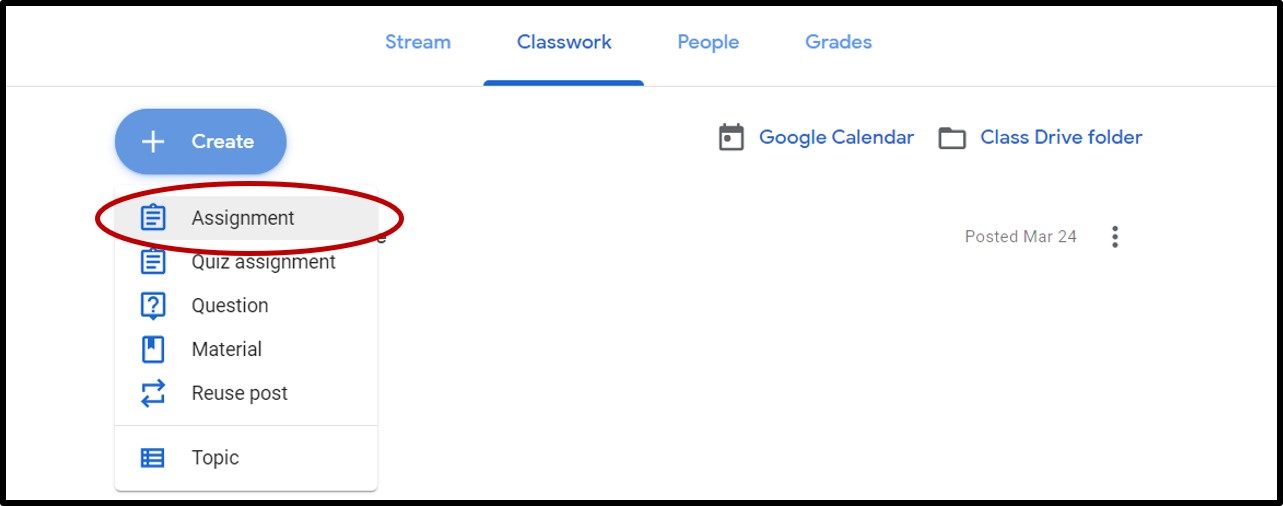 How to Create and Assignment in Google Classroom