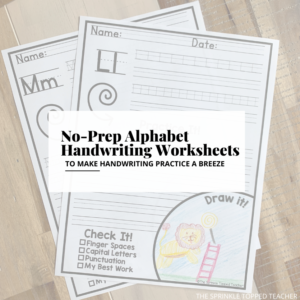 No-Prep Alphabet Handwriting Worksheets to make Handwriting Practice a ...